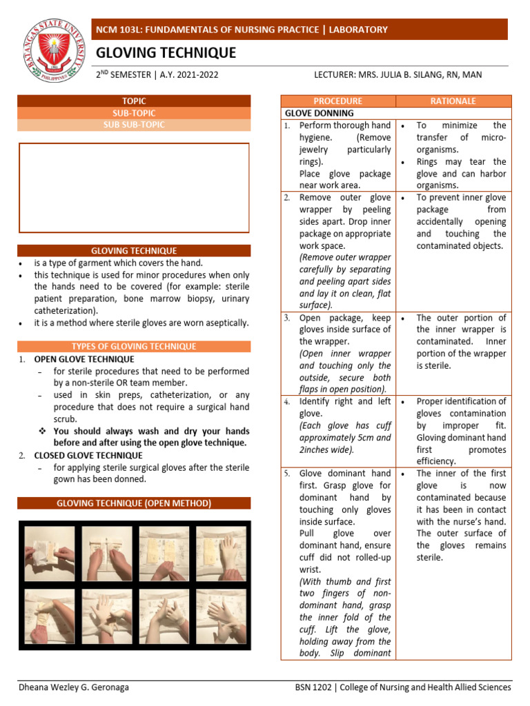 Transes Gloving Technique | PDF