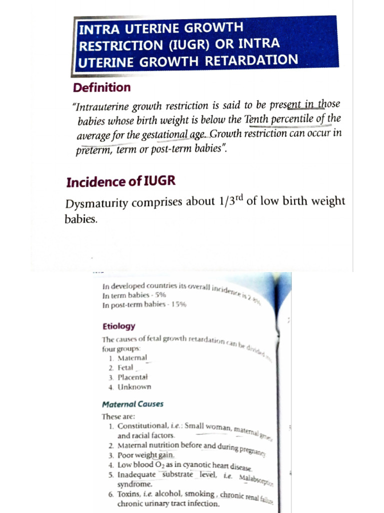 Iugr, Placental Abnormalities | PDF
