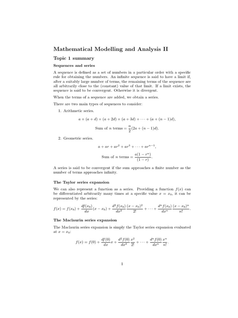 Topic1 Summary Typeset | PDF