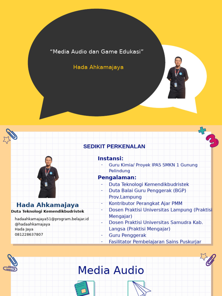Media Audio Dan Game Edukasi | PDF