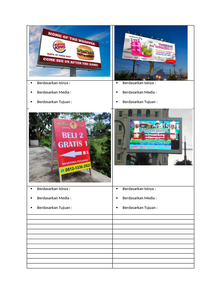 Lkpd Analisis Jenis Iklan | PDF