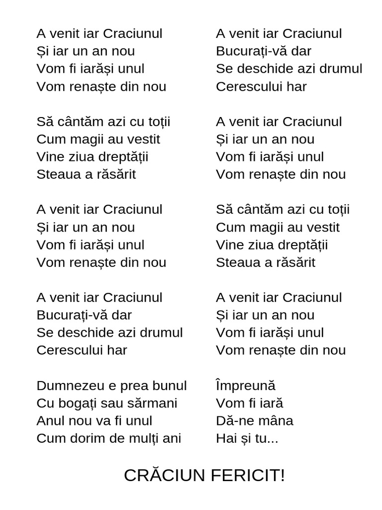 A Venit Iar Craciunul | PDF