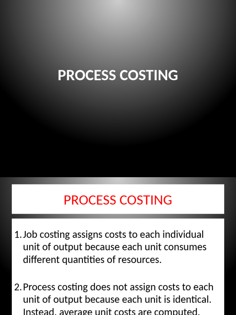 Mac3701 Topic2 Process Costing | PDF