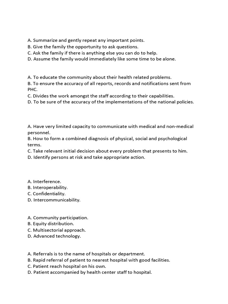 Pediatric MCQs for Family Physicians | PDF | Health Care | Self-Improvement