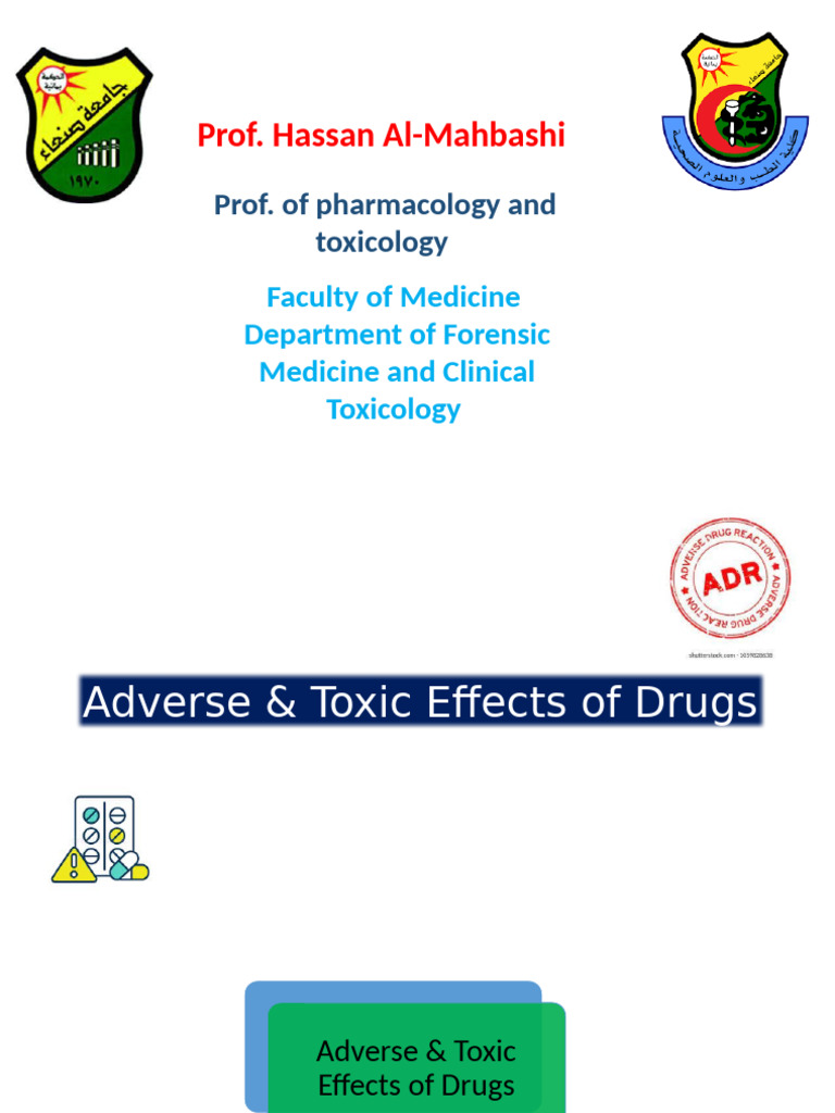 Adverse & Toxic Effects of Drugs | PDF