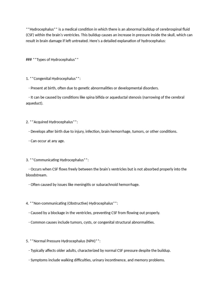 Hydrocephalus | PDF