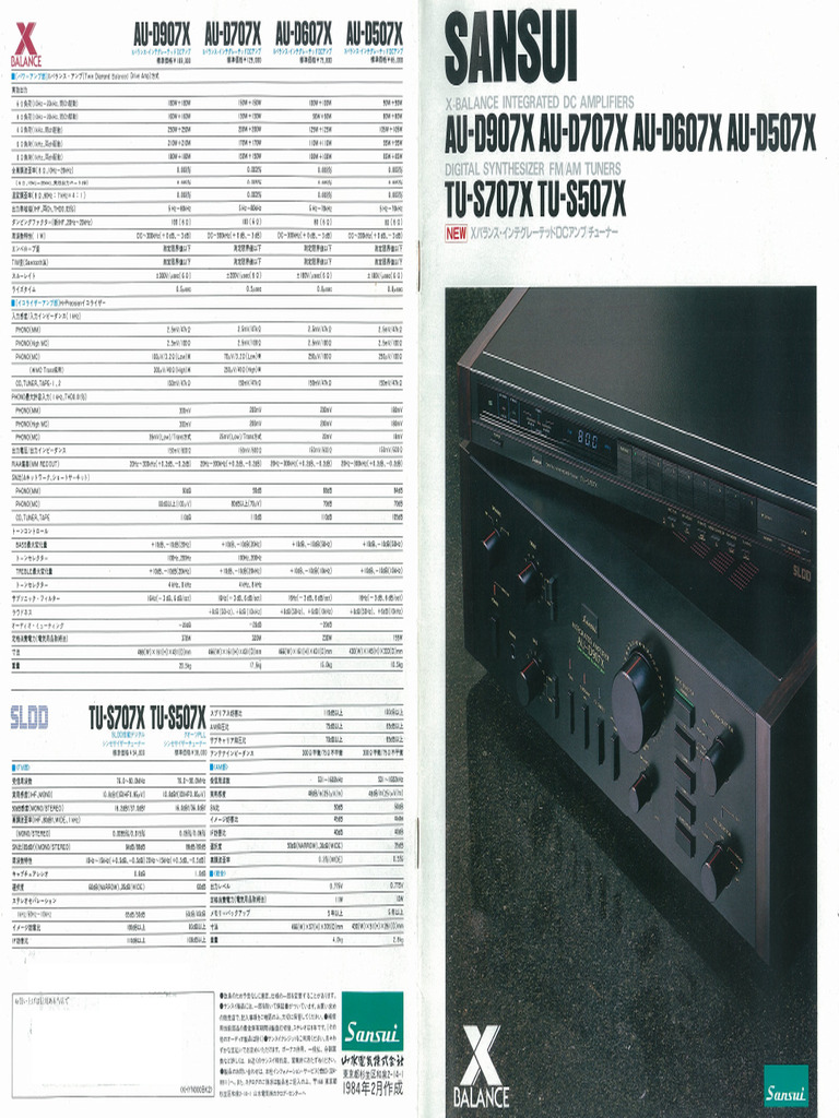 Sansui Brochure 1984 | PDF