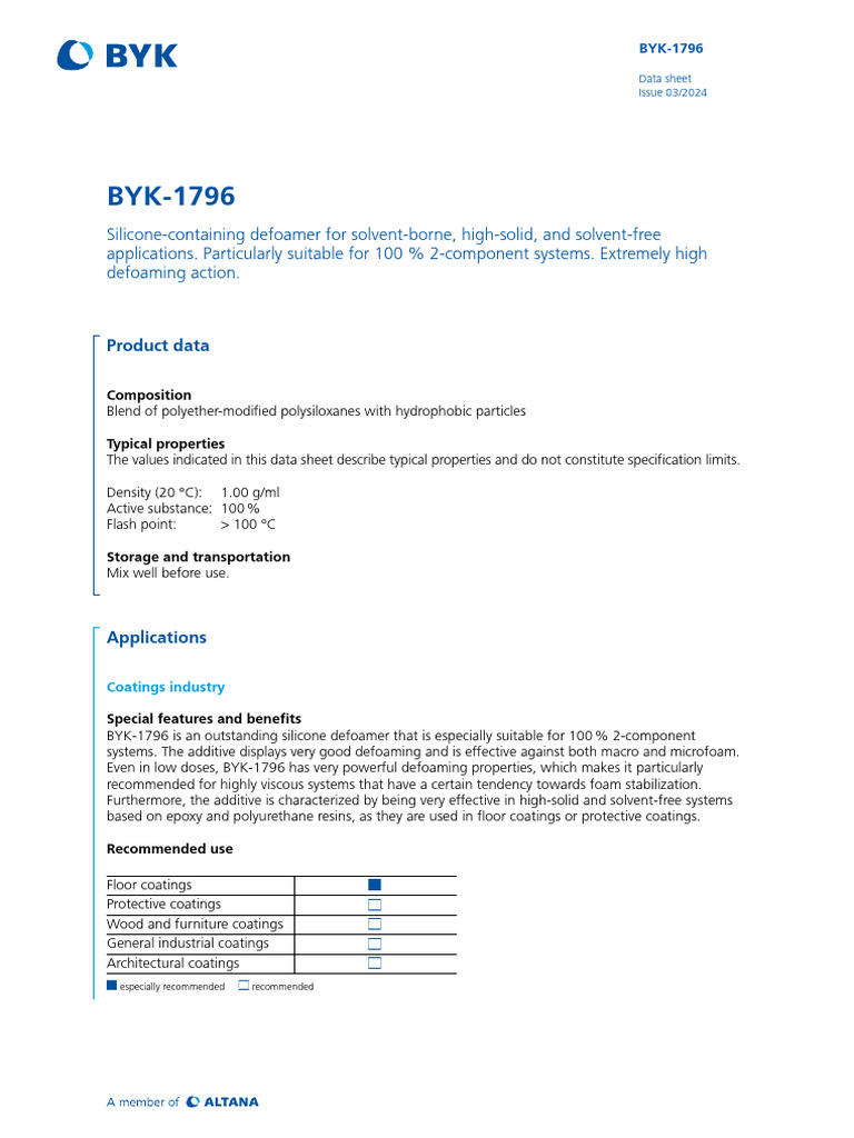TDS Byk-1796 en | PDF