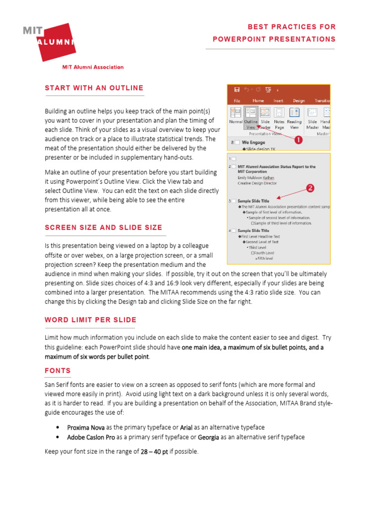 Powerpoint Best Practices | PDF