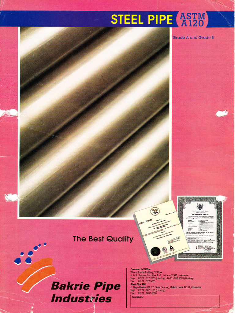 Brosur BPI - Steel Pipe ASTM A120 | PDF