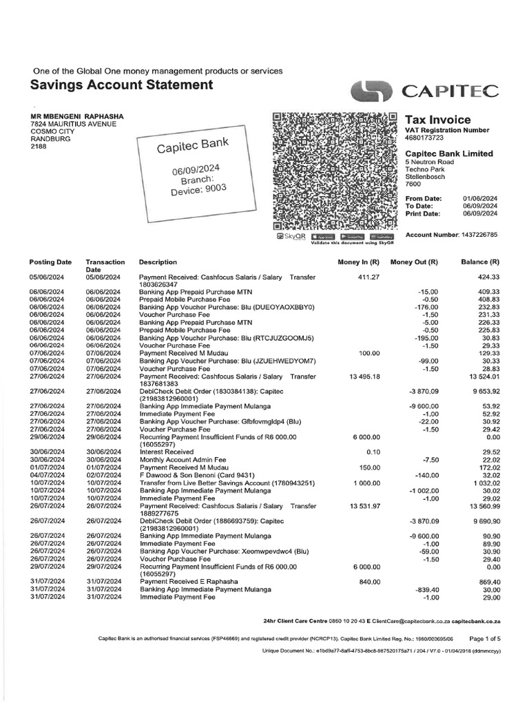 Bank Statement X 3 | PDF
