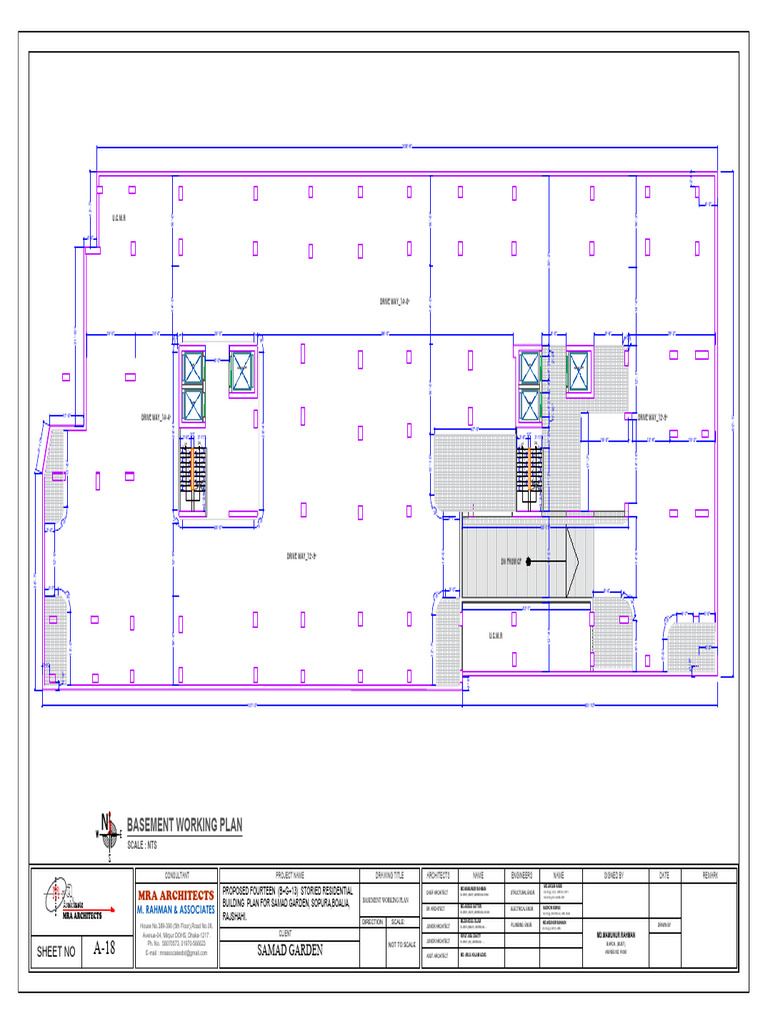 Basement Working Plan: Mra Architects | PDF