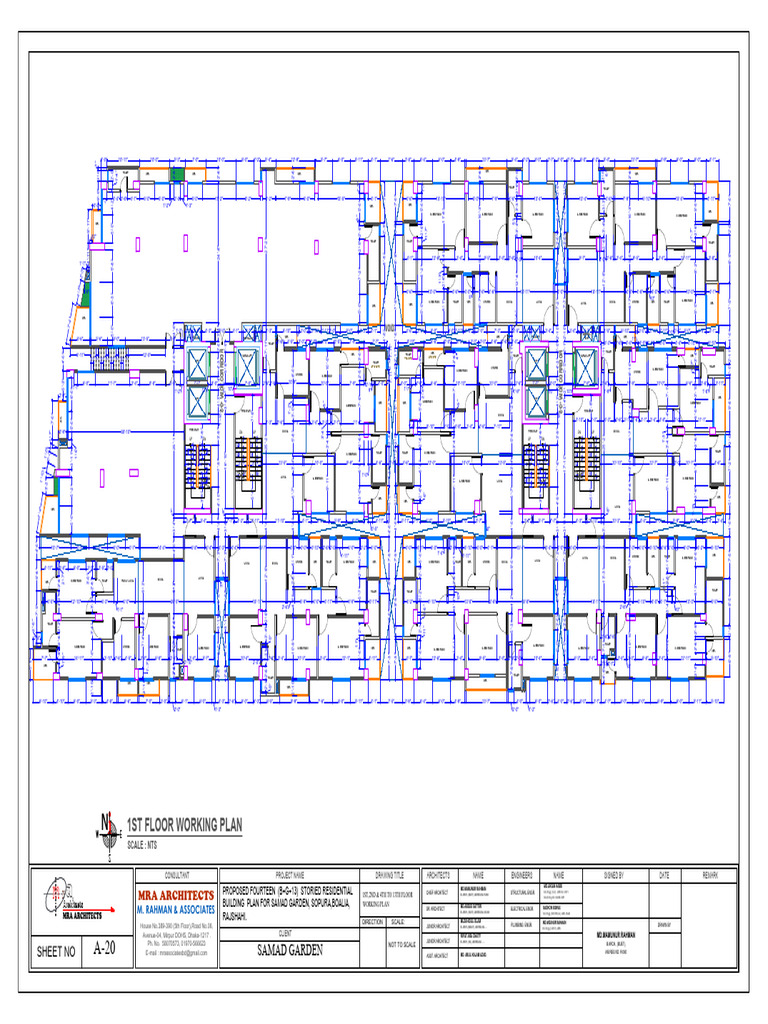 1St Floor Working Plan: Mra Architects | PDF