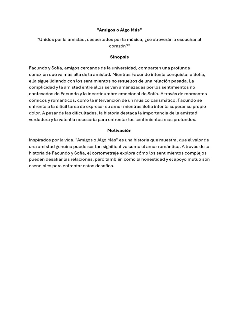 Amigos o Algo Más | PDF