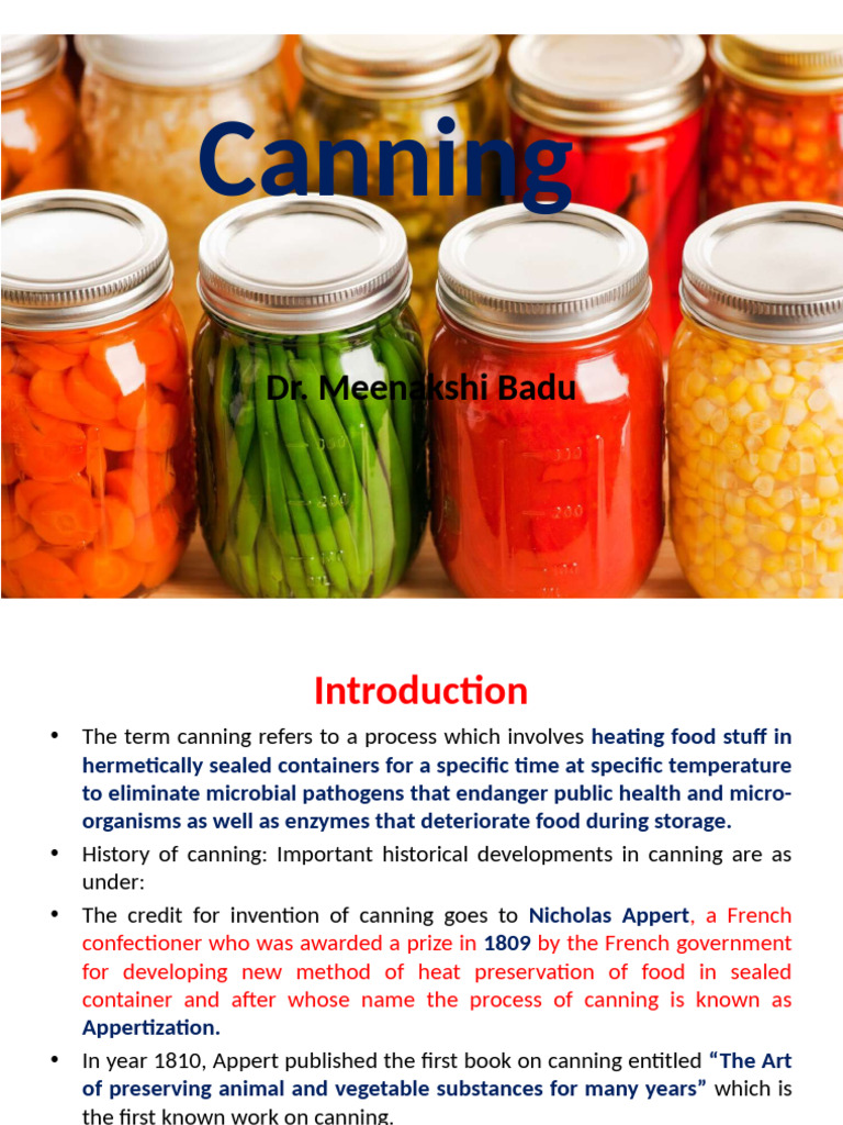 Canning | PDF
