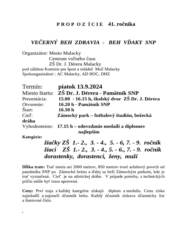 Propozã Cie VeÄ Ernã Beh Zdravia | PDF