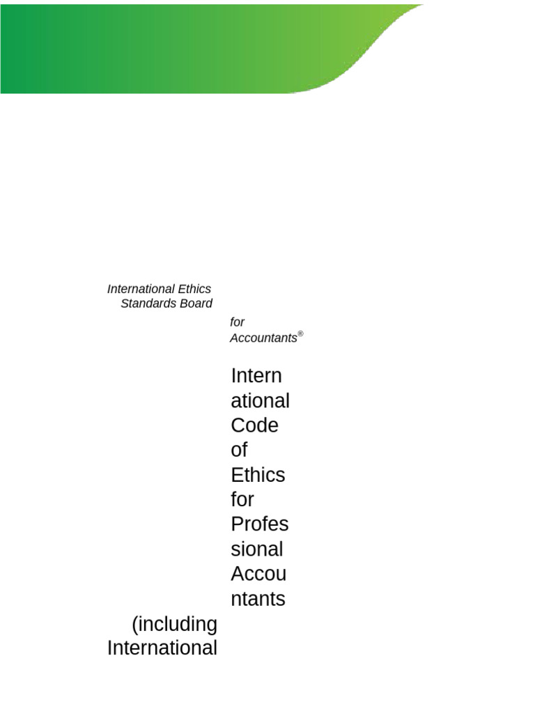 International Code of Ethics For Professional Accountants | PDF | Audit ...