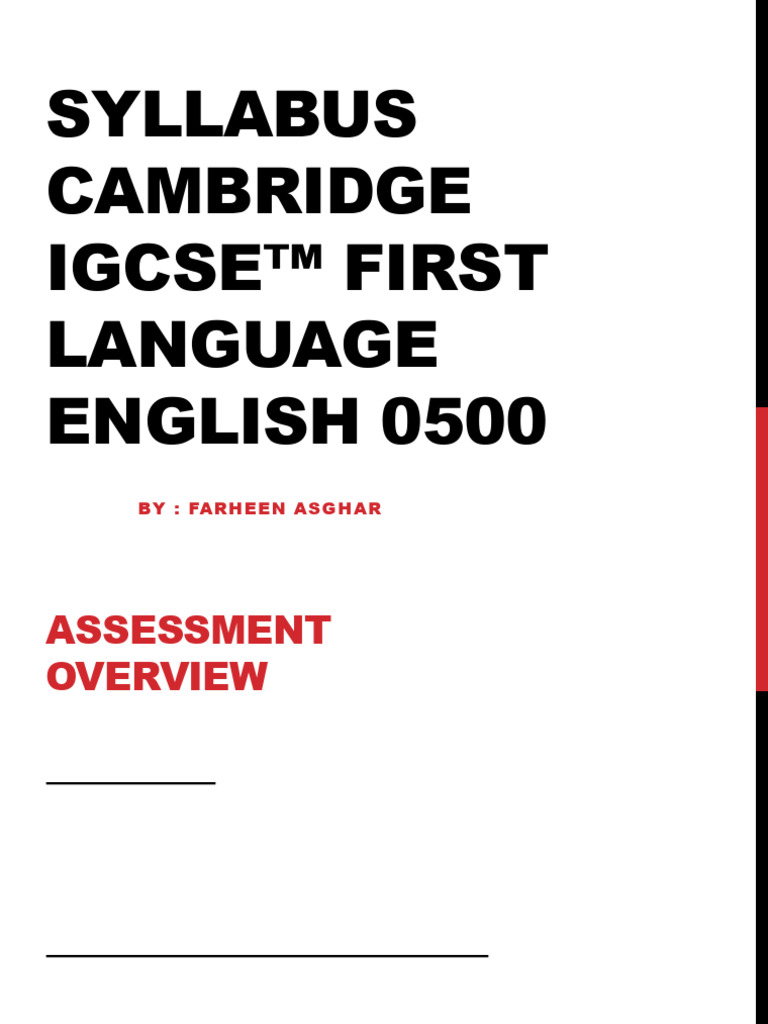 Introduction To Igcse 0500 | PDF