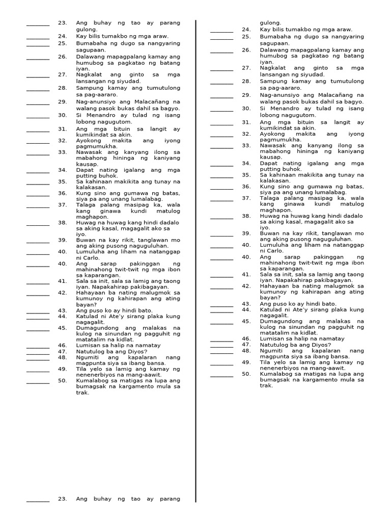 F8 - Q2 Mga Uri NG Tayutay - Back | PDF
