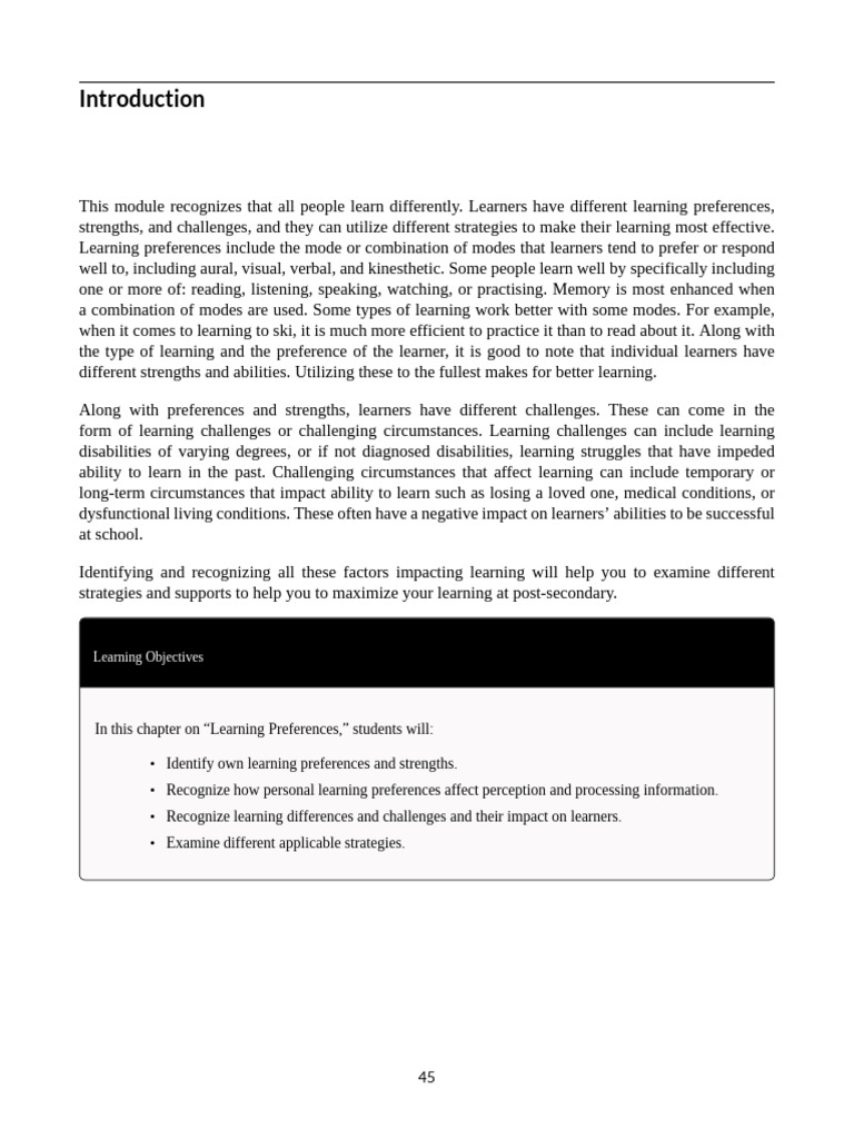 Learning Preferences | PDF