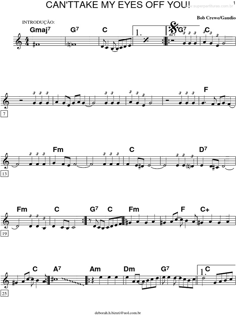 Cant Take My Eyes Off You | PDF