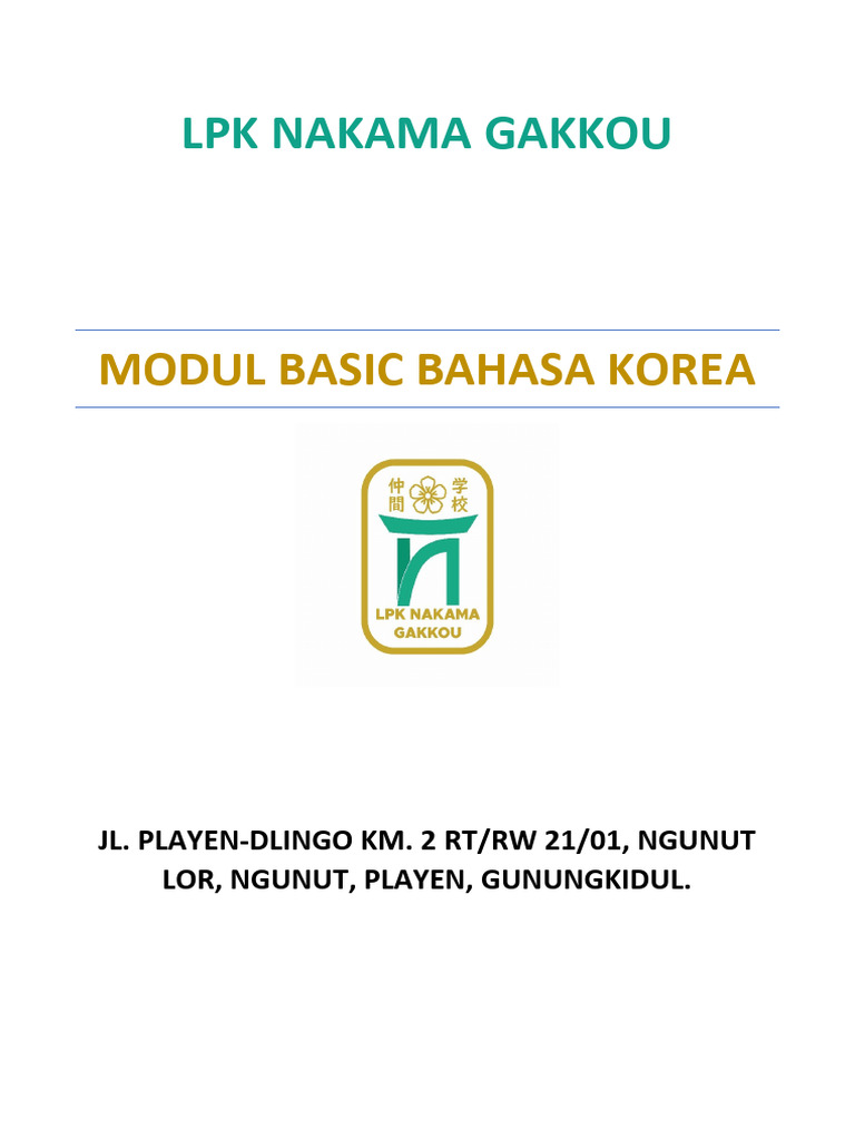 Modul Basic Nakama Gakkou Eps Topik | PDF | Languages Of Asia | Languages