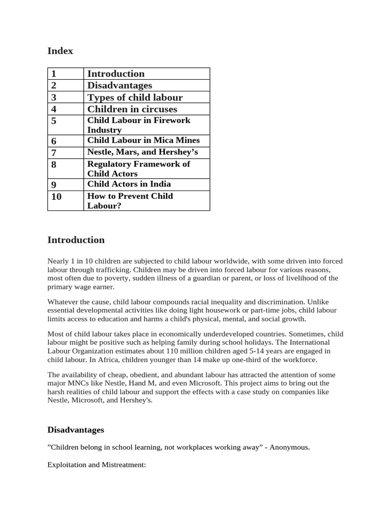 Child Labour Laws | PDF