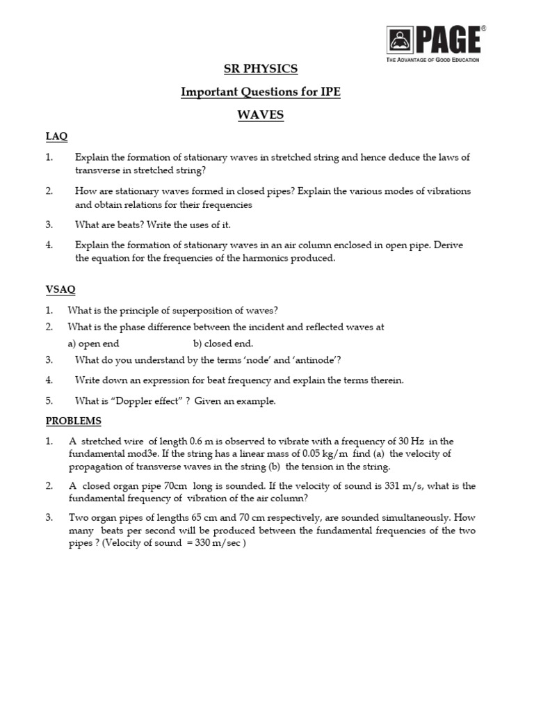 SR Physics Practice Questions-1 | PDF