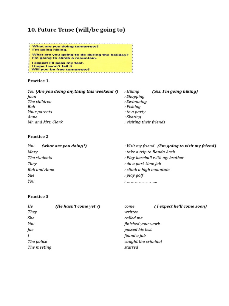 Future Tense Talk.docx | PDF