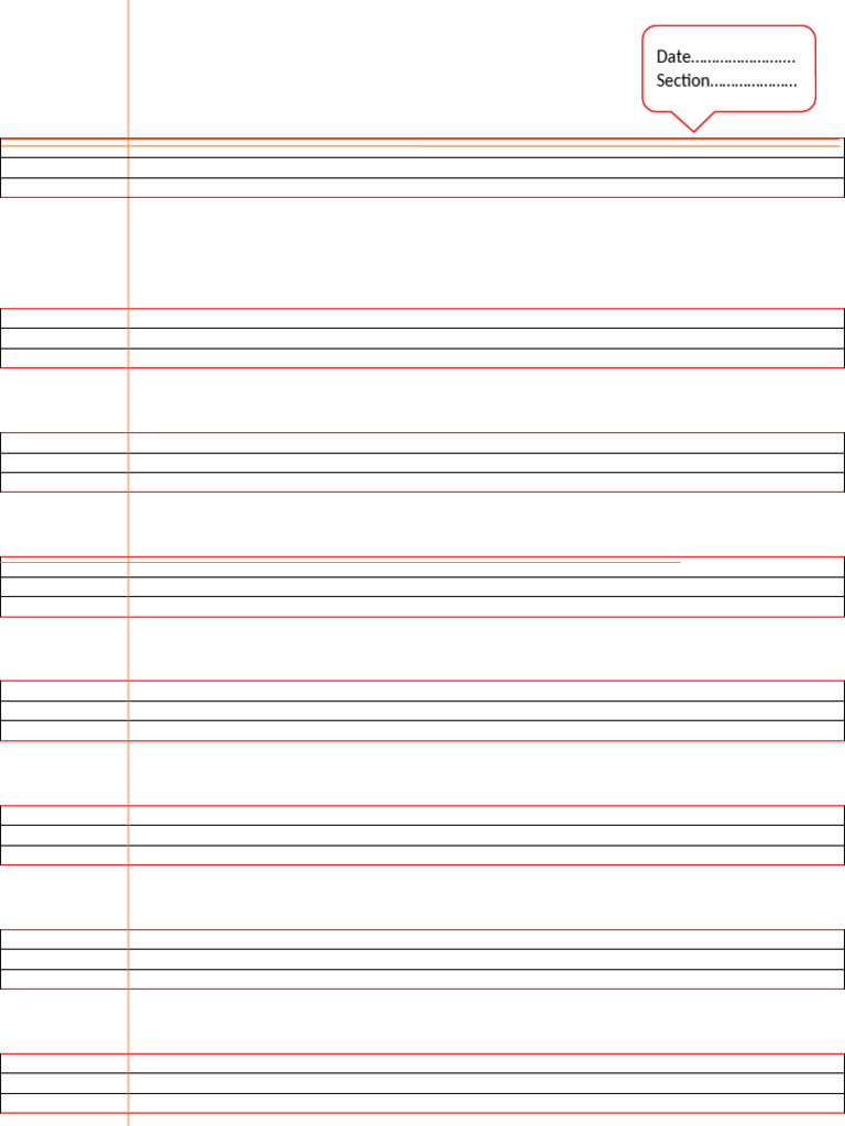Four Line Note Book Page | PDF