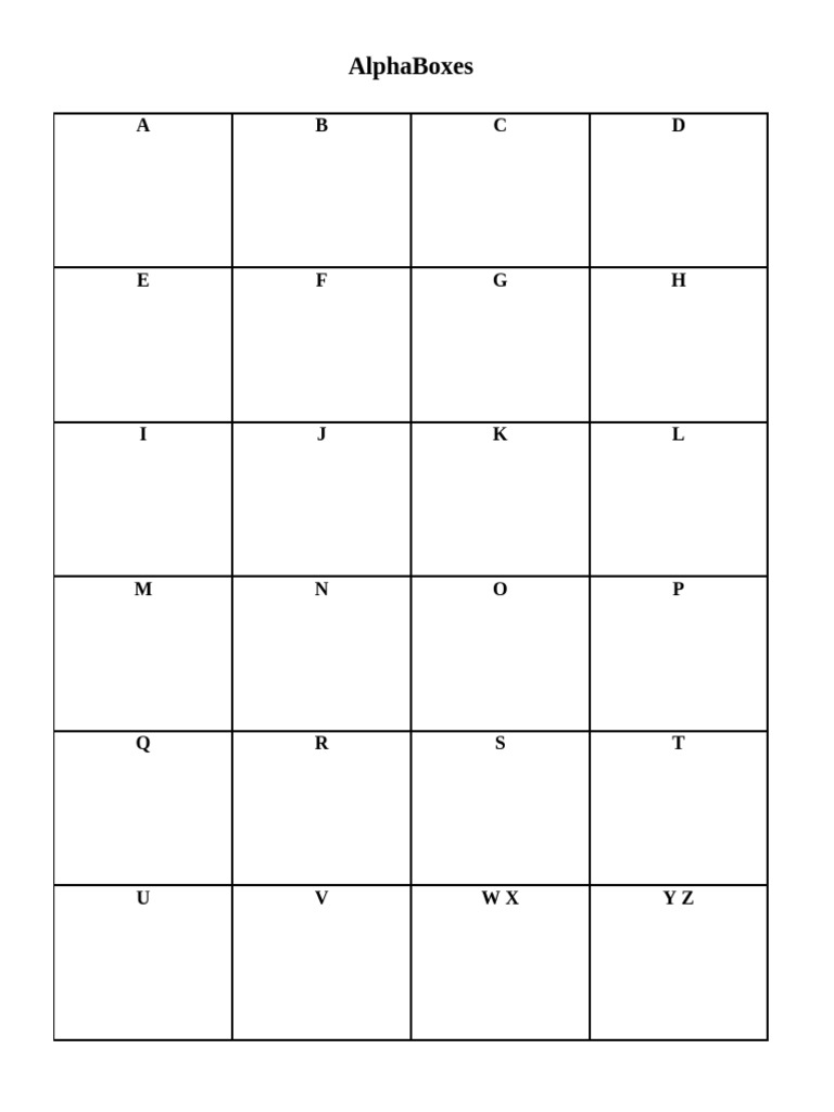 Alpha Boxes | PDF