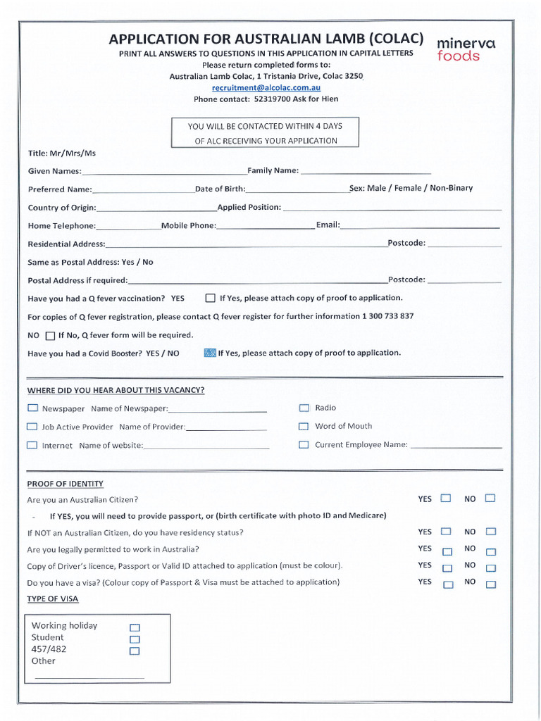 Application FARM AUSTRALIA | PDF