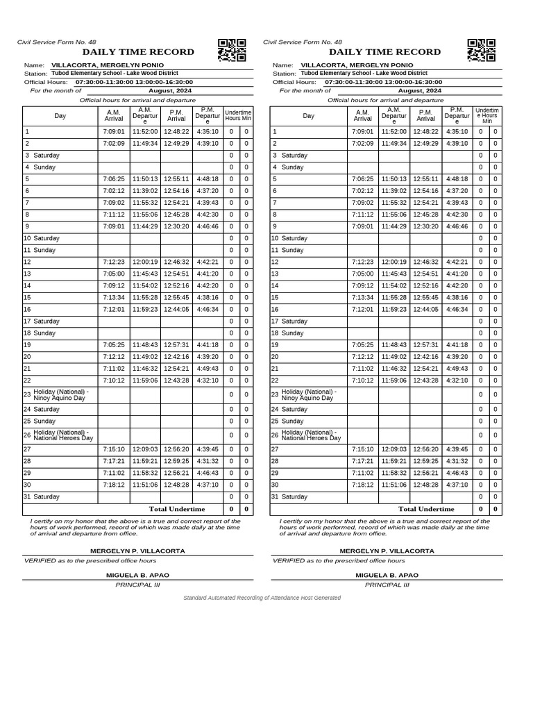 September 2024 DTR | PDF