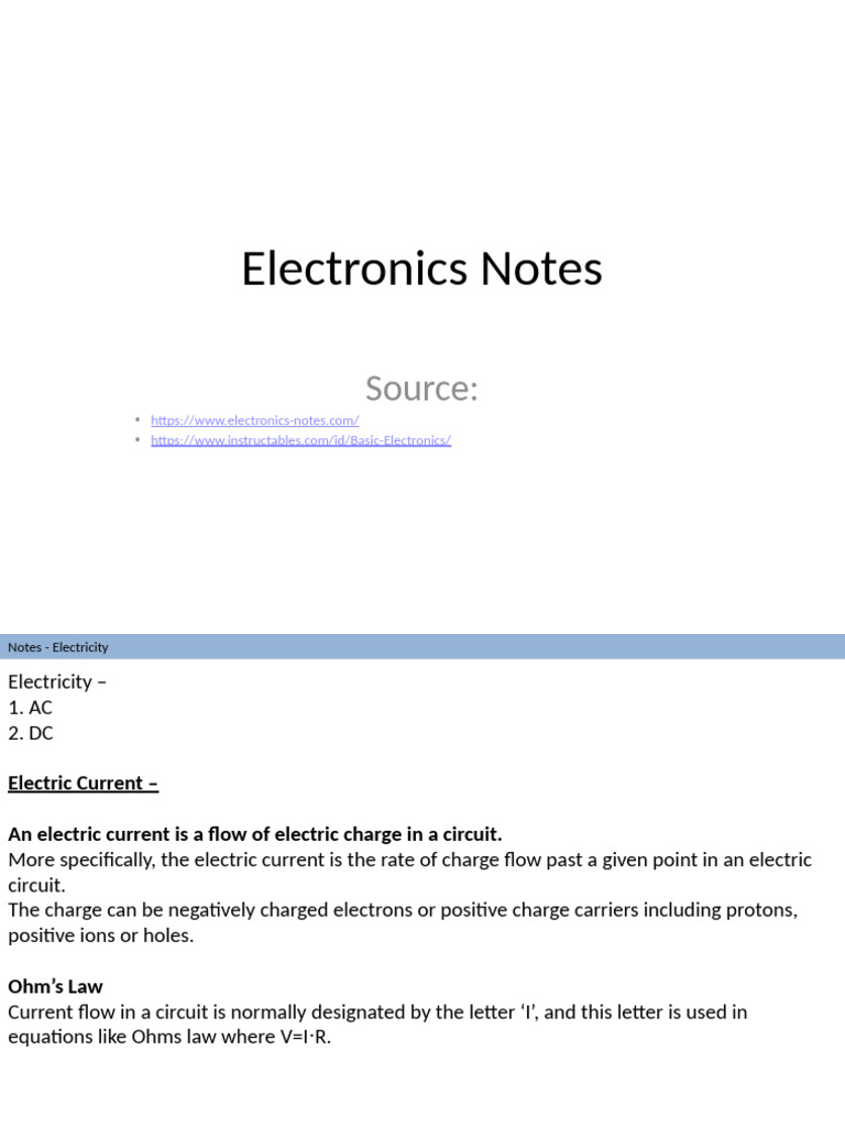 Basic Electronics | PDF