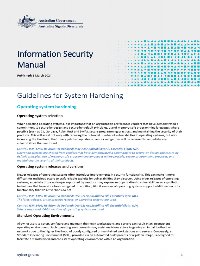 Operating System Hardening Guidelines | PDF | Business | Computers