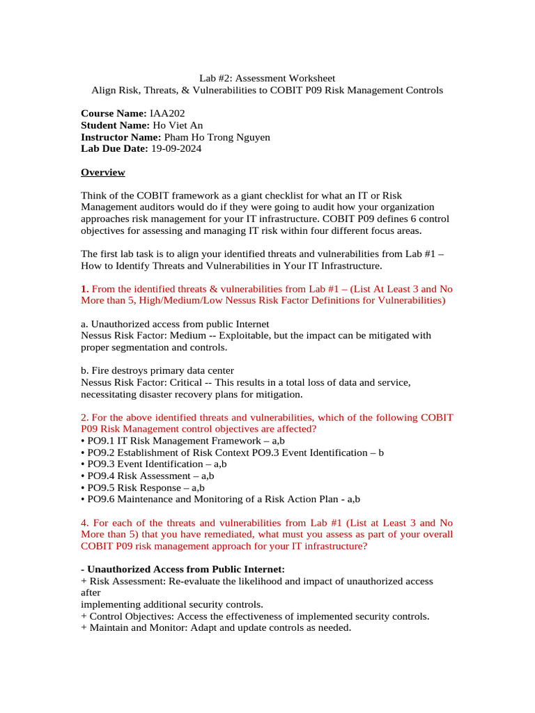 Lab2 IAA202 HoVietAn | PDF