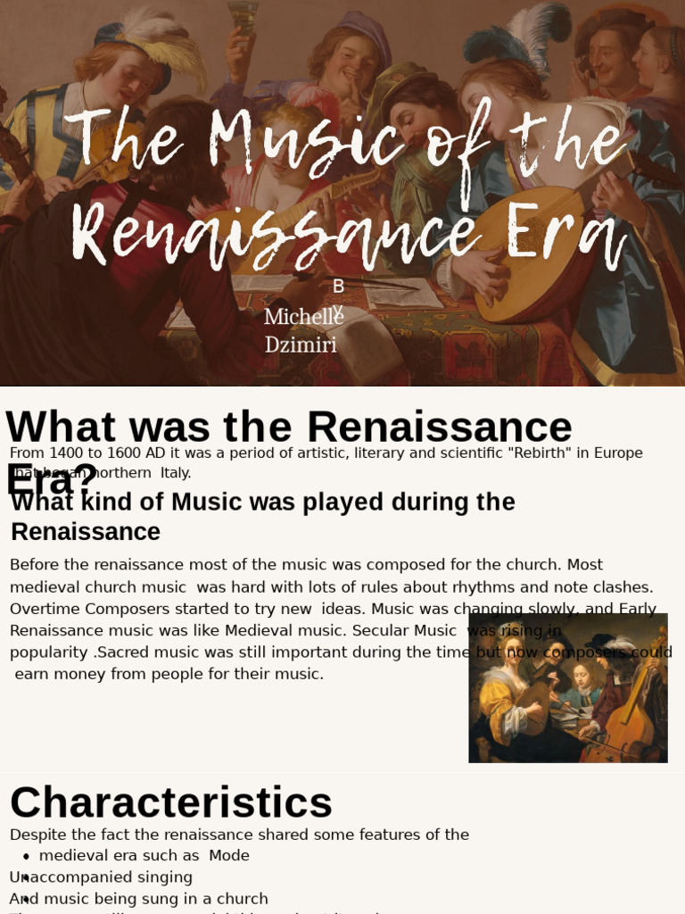 Renaissance Era Music | PDF