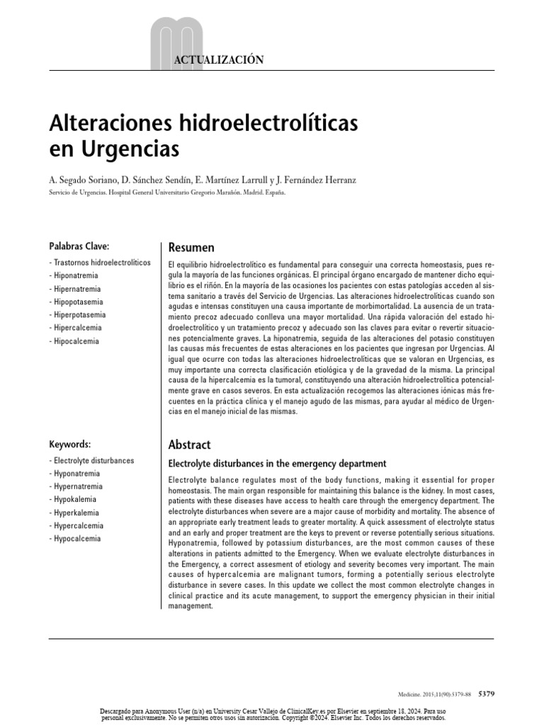 Semana Vii-Alteraciones Hidroelectrolíticas | PDF | Sodio | Enfermedades y trastornos