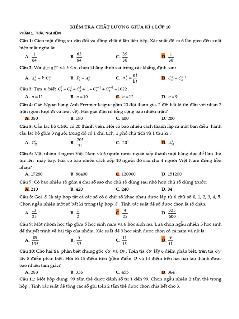 Luyen Tap Lop 10 | PDF