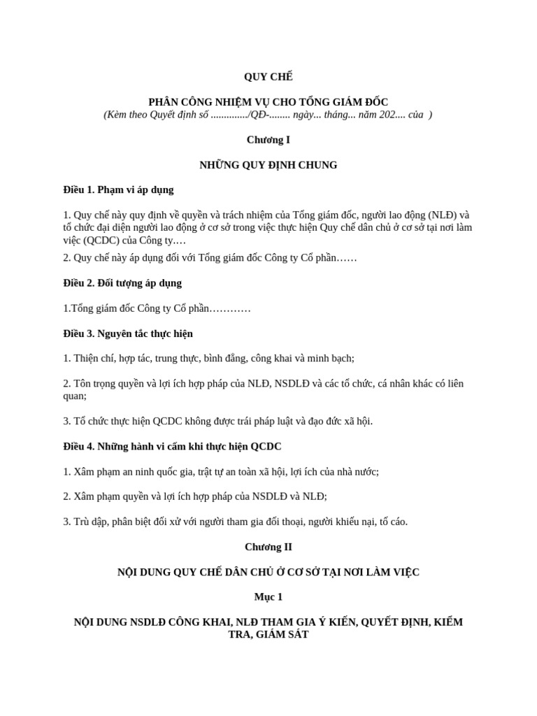 Mau Quy Che Dan Chu | PDF