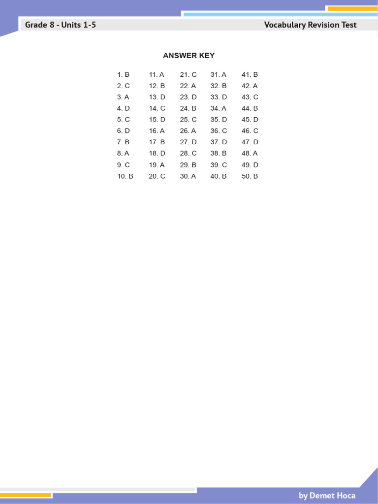 1-5 Answer Key | PDF