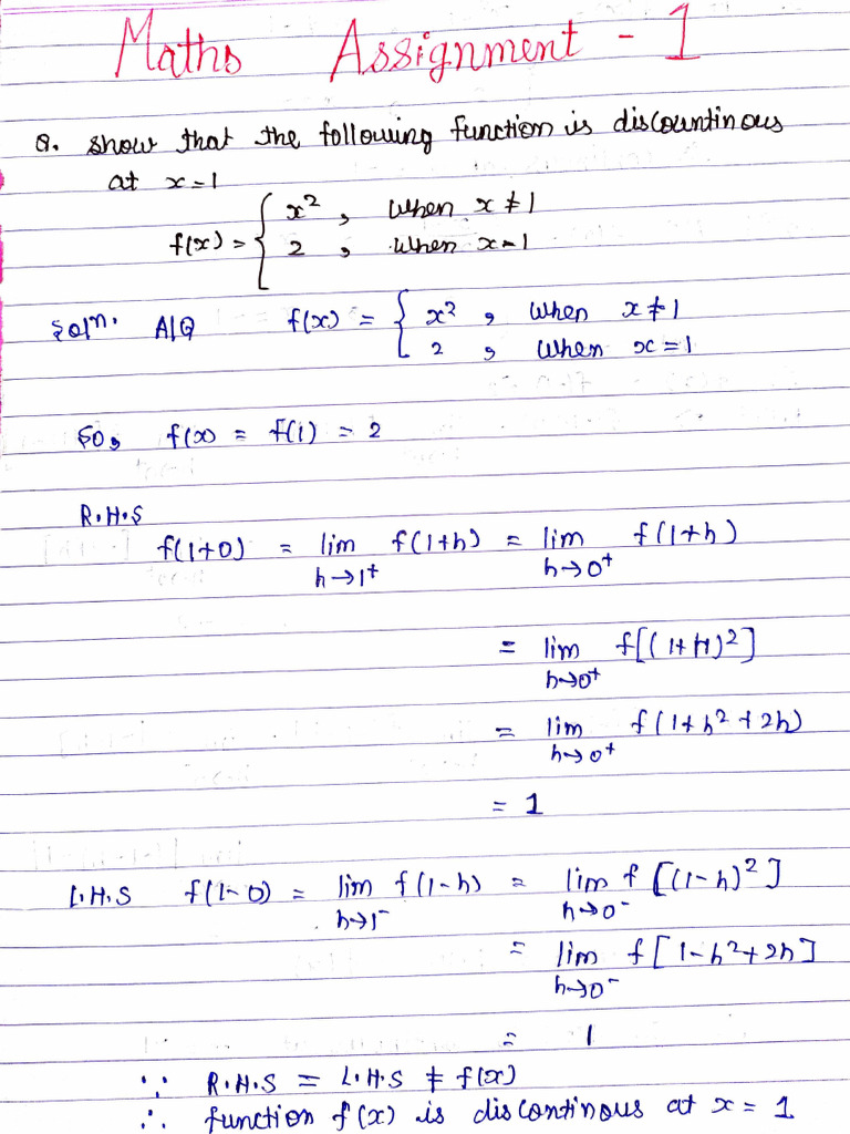 Maths m1 Assignment | PDF