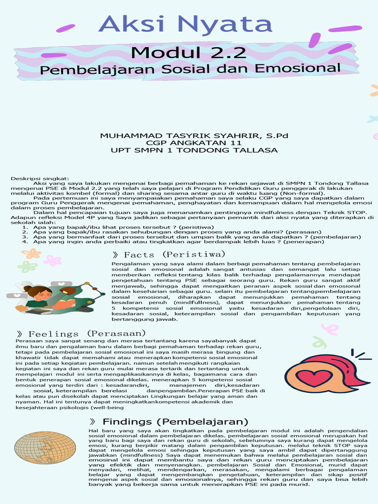 Deskripsi singkat Aksi nyata Modul 2.2 | PDF