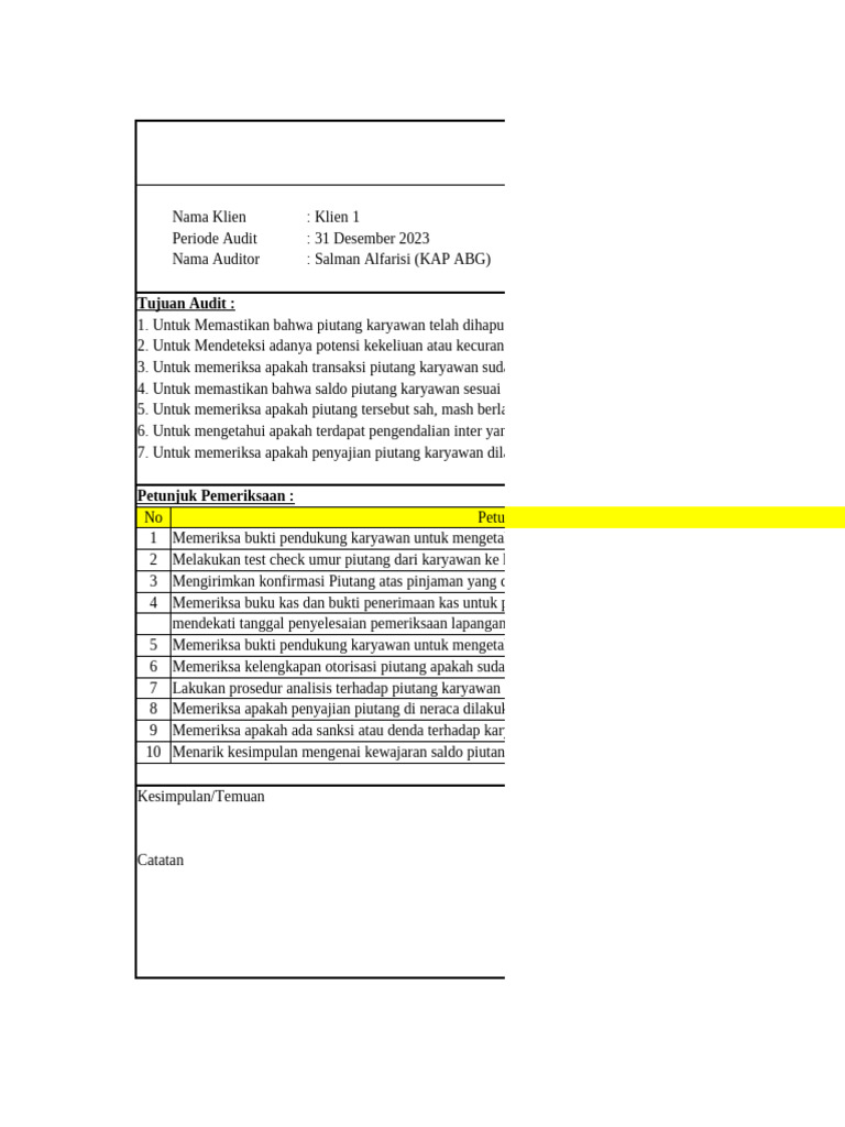 Auditing UAS Salman Alfarisi G1 | PDF
