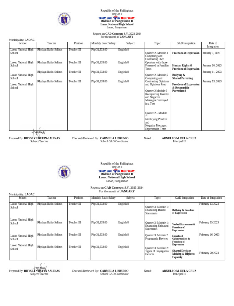 Gad Report Integration Pdf Social Psychology Human Communication
