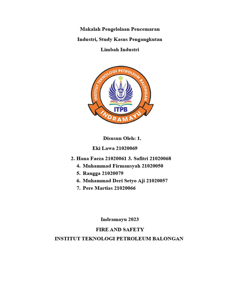 Fix Makalah Kelompok 3 Pengelolaan Pencemaran Industri Fsb | PDF