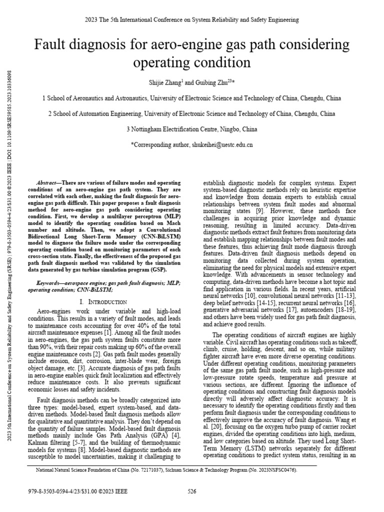 Fault Diagnosis For Aero-Engine Gas Path Considering Operating Condition | PDF