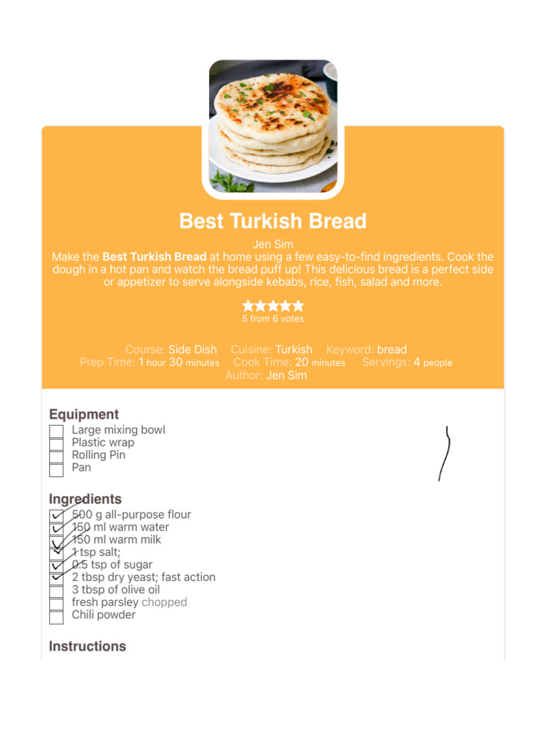 Best Turkish Bread - Sims Home Kitchen | PDF