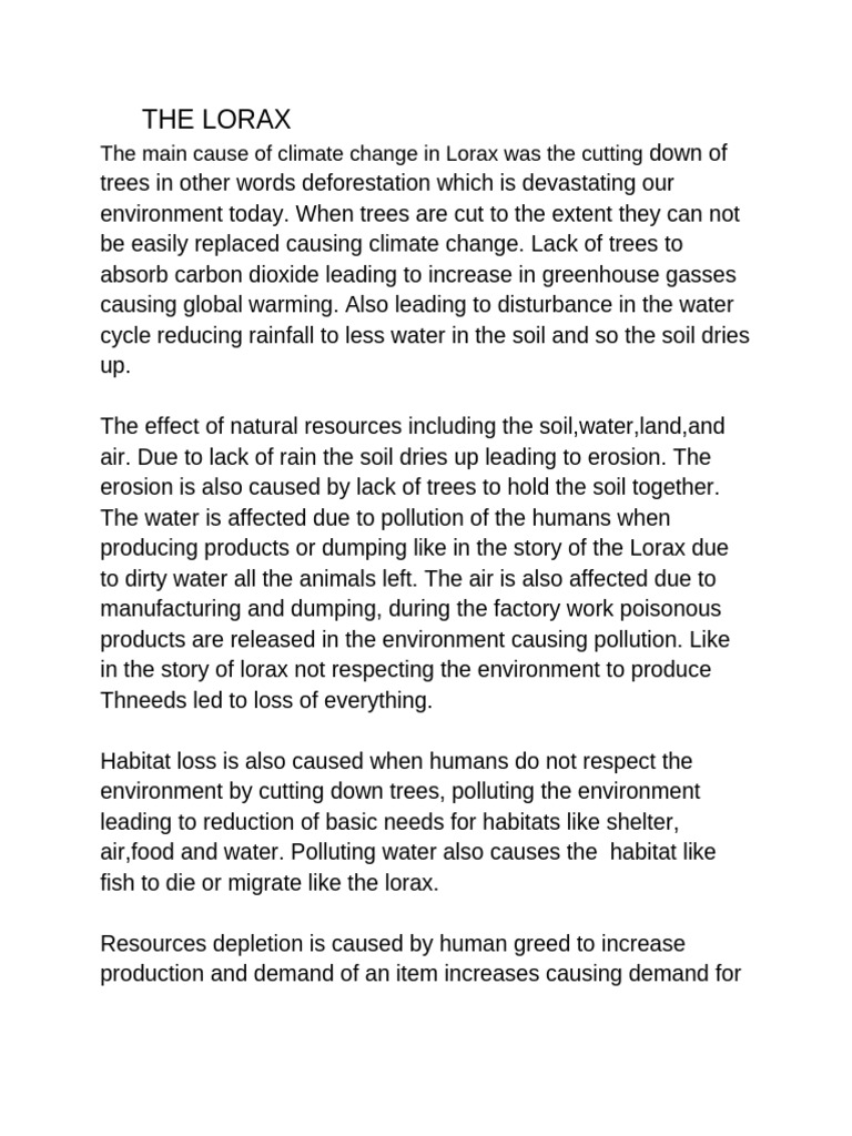 The Lorax | PDF
