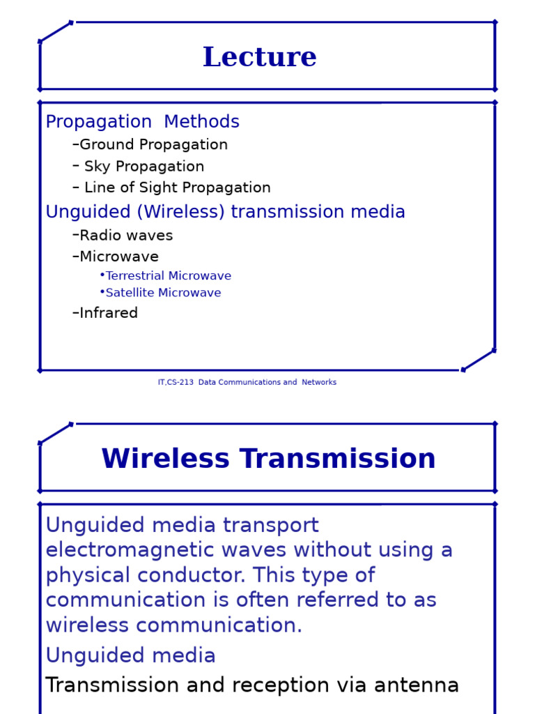 W5L10-11 UnGuided Transmission Media | PDF